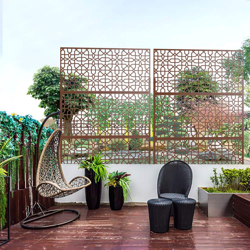 Lirago Freestanding Metal Privacy Screens Panel – PROARB