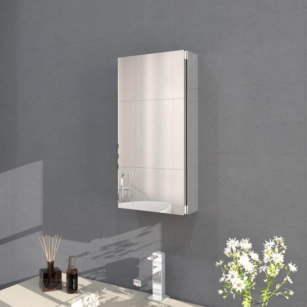Hermitage Bath Flicker 12 in. W x 24 in. H Rectangular Aluminum Recess ...