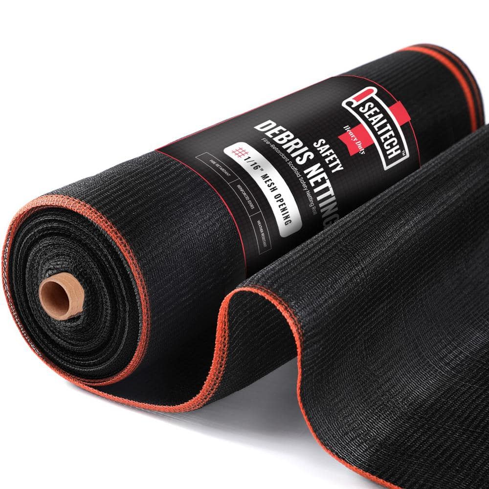 SEALTECH Black-5.5 ft. X 200 ft. Debris Netting Rolls - Fire Retardant – PROARB