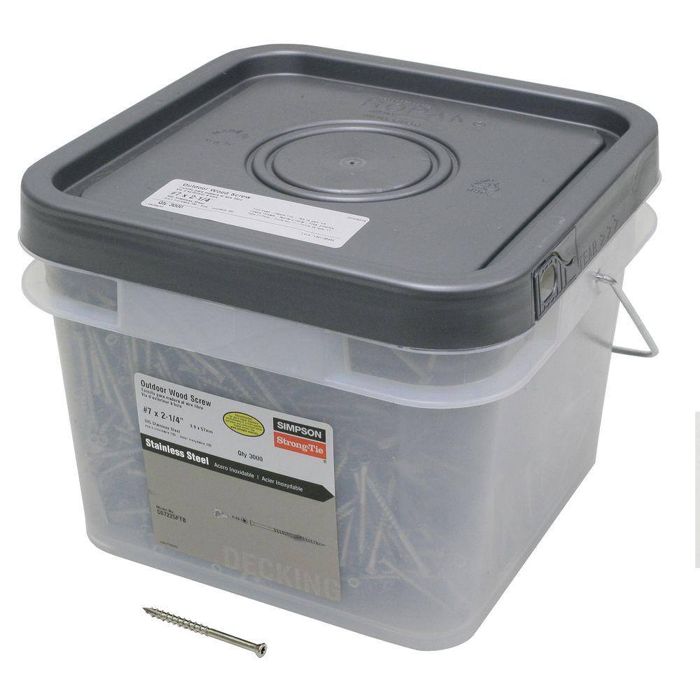 Simpson Strong-Tie #7 x 2-1/4 in. T-15 6-Lobe, Trim Head, Type 305 Sta ...