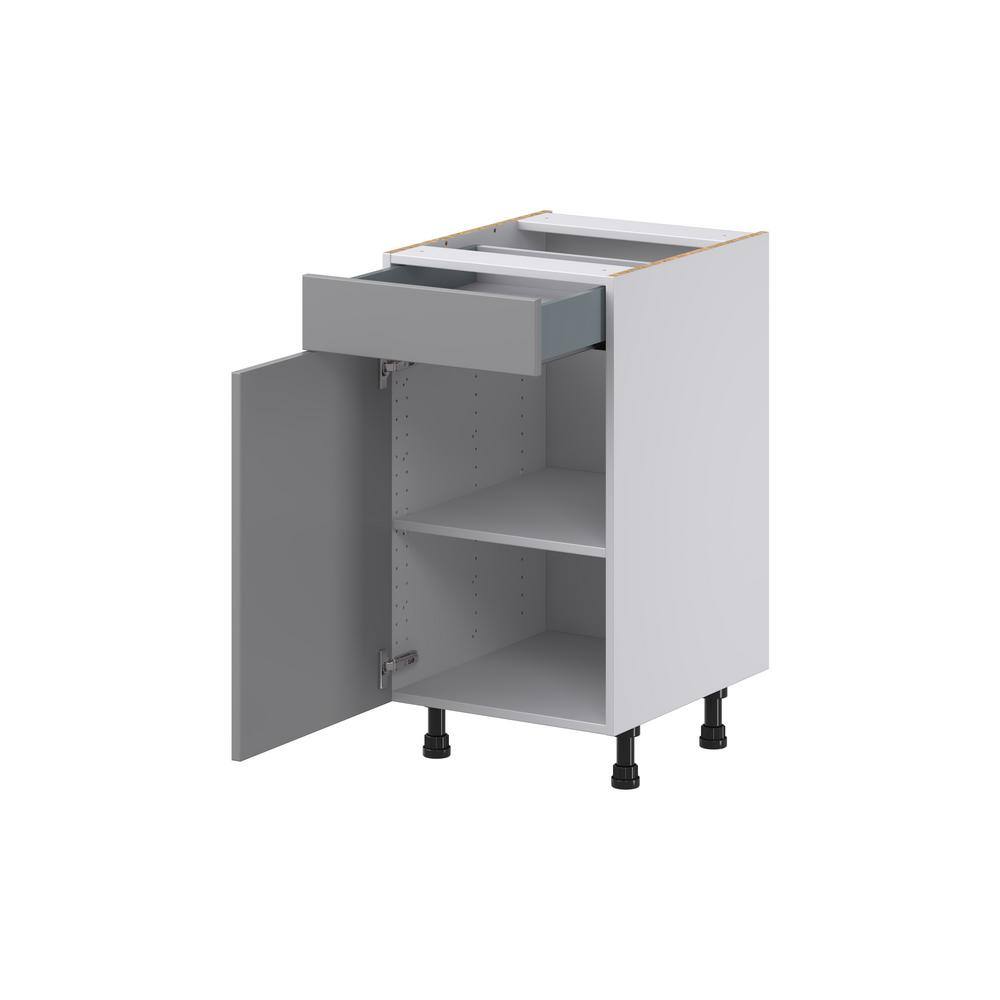 J COLLECTION Bristol Painted Slate Gray Shaker Assembled 18 in. W x 34 ...