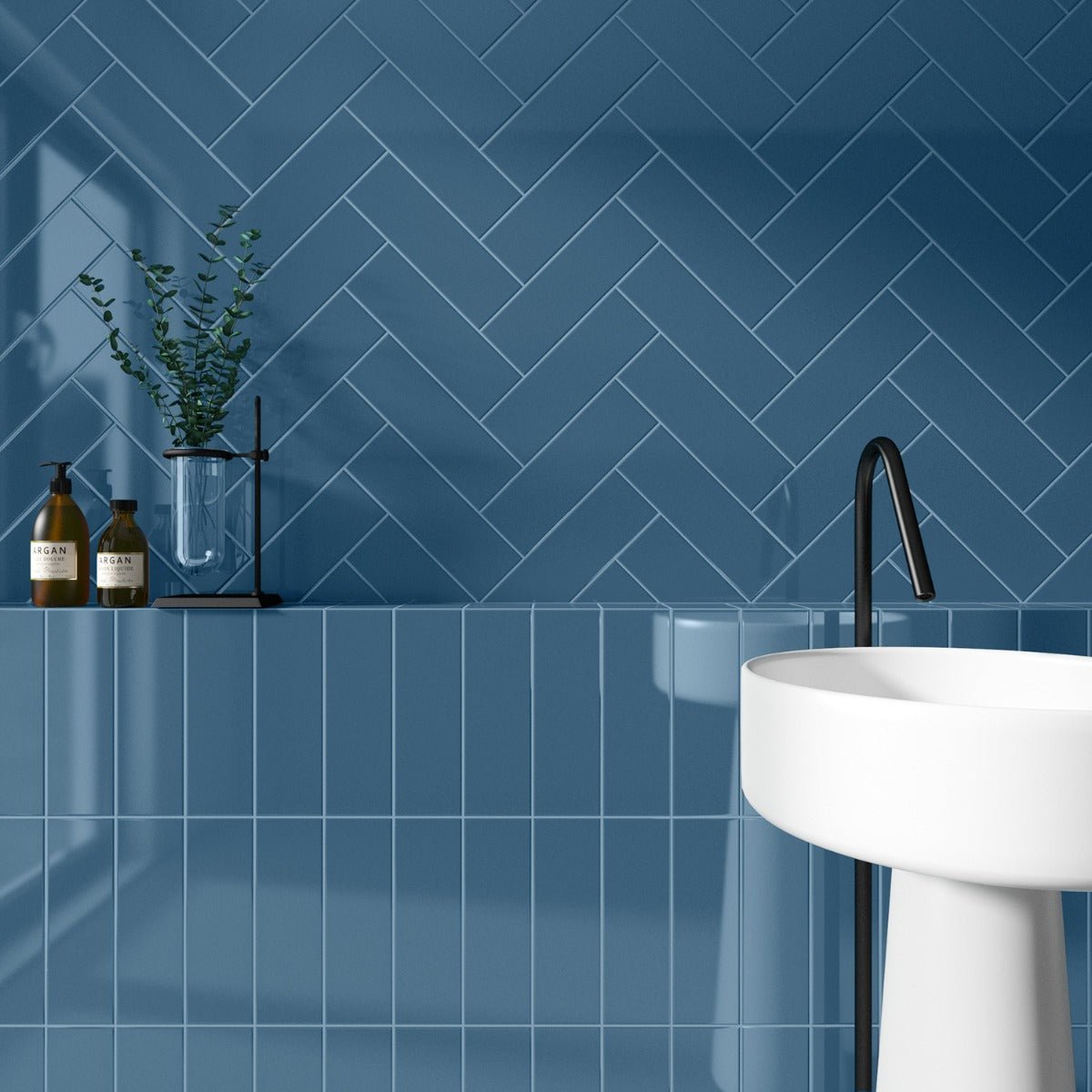 Park Hill Blue 4x12 Polished Porcelain Subway Tile - Tilebar – PROARB