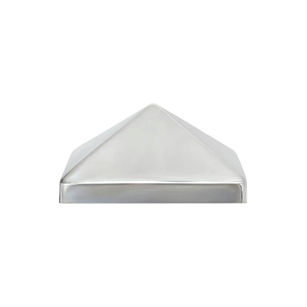 Protectyte 8 in. x 8 in. Stainless Steel Pyramid Slip Over Fence Post ...