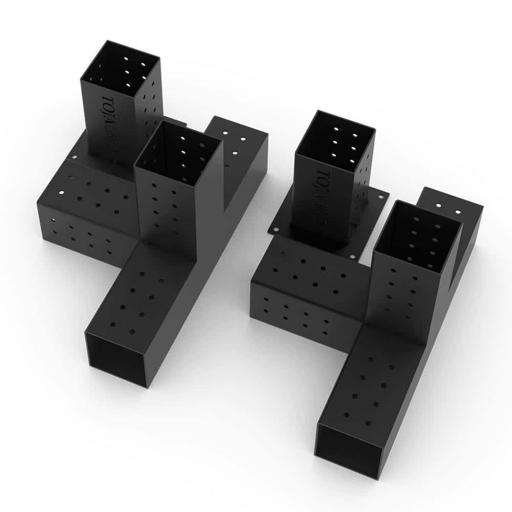 TOJA GRID Quad 4 Arm Pergola Extension Bracket and Solo for 4x4 Wood P ...