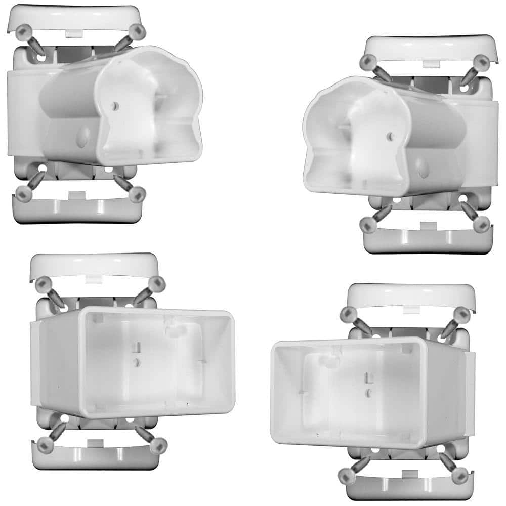 Veranda Traditional/Williamsburg White Angle Bracket Kit (4-Pack) – PROARB