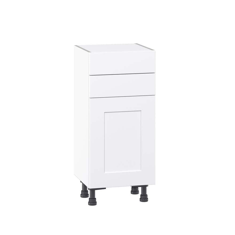J COLLECTION Wallace Painted Warm White Shaker Assembled Shallow Base ...
