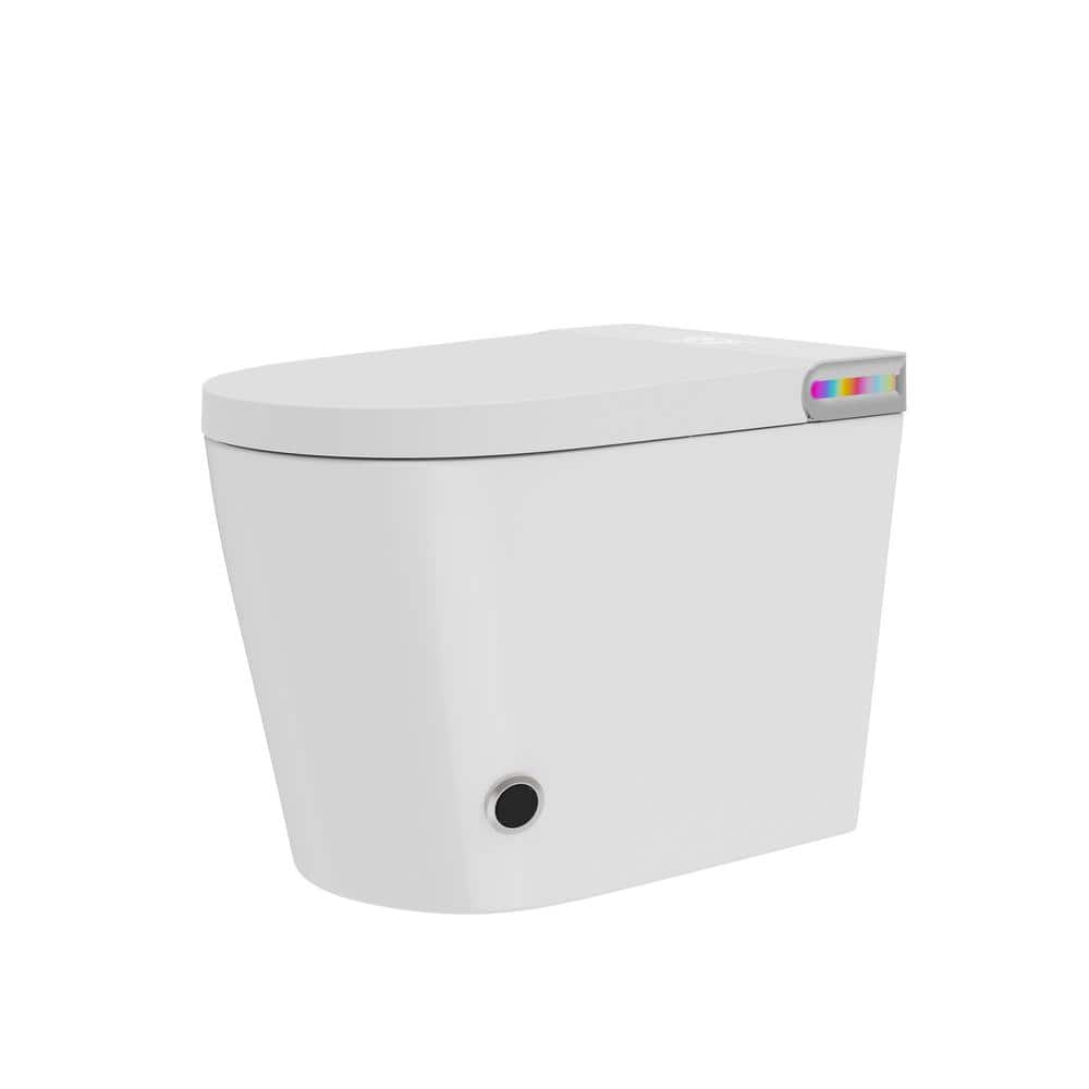 Boosicavelly Smart Bidet Toilet 1.19 GPF in White with Night Light and ...