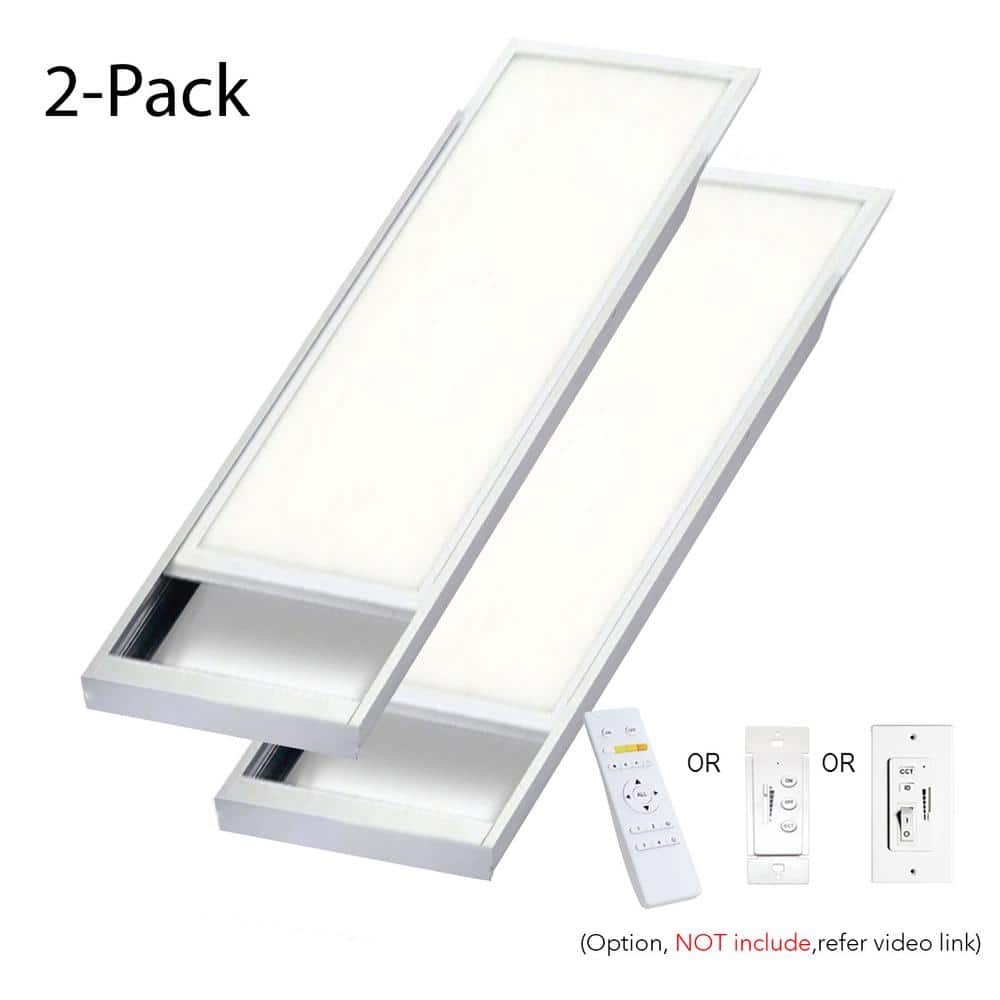eSenLite 1 ft. x 4 ft. 400W Equivalent 4200LM Dimmable CCT White Integ ...