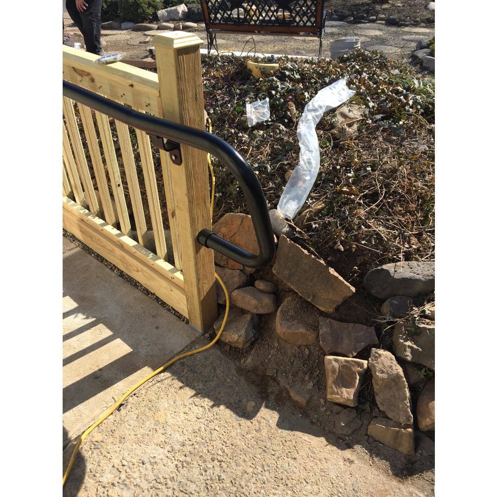 EZ Handrail 1.9 in. Aluminum Round ADA Handrail White End Loop – PROARB