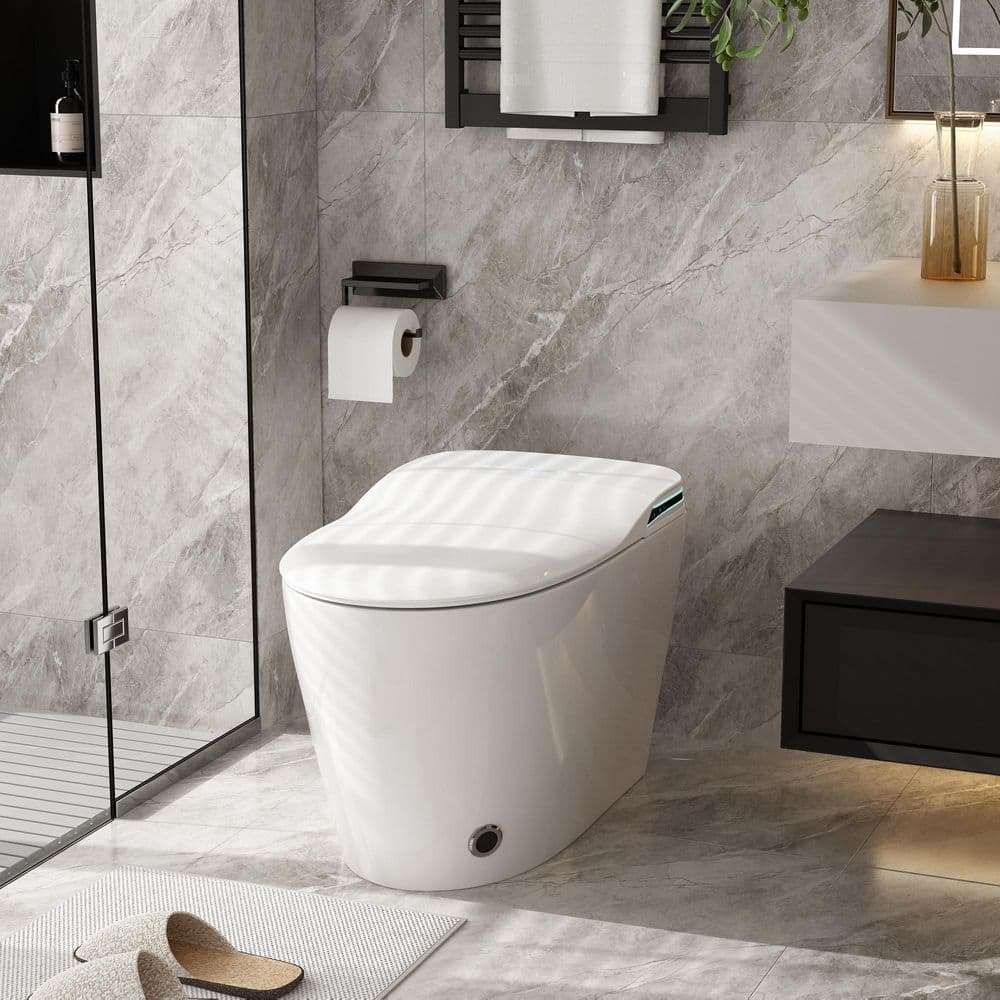 FUFU&GAGA Elongated Smart Bidet Toilet 1.28 GPF in White – PROARB