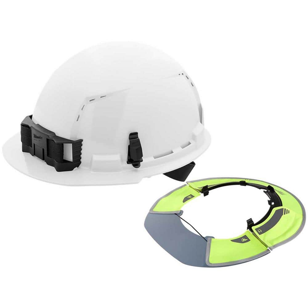 Milwaukee BOLT White Type 1 Class C Front Brim Vented Hard Hat w/4 Poi ...
