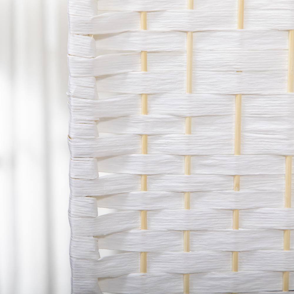 4-Panel Room Divider, Folding Privacy Screen, Room Separator, Wave Fib ...