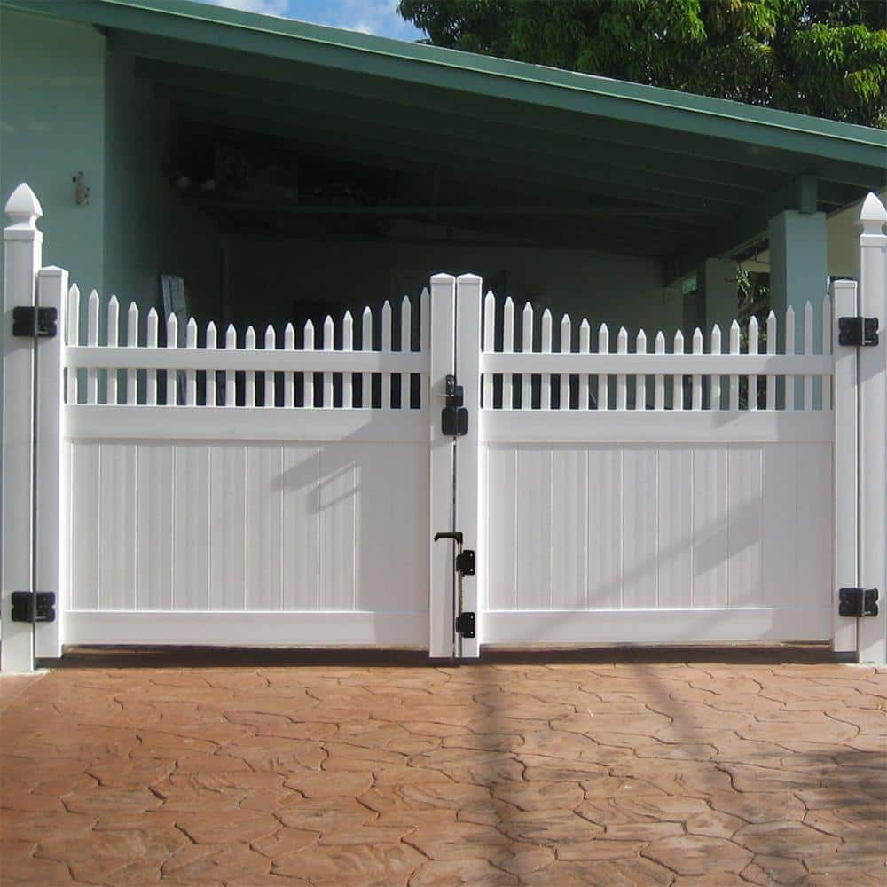 Weatherables Halifax 7.4 ft. W x 6 ft. H White Vinyl Privacy Fence Dou – PROARB
