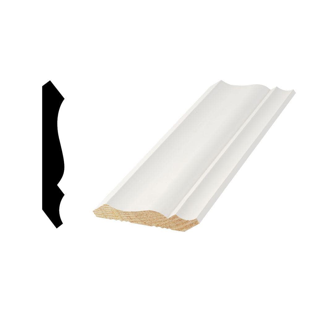 Woodgrain Millwork WM 49 9/16 in. x 3-5/8 in. x 96 in. Primed Finger-J ...