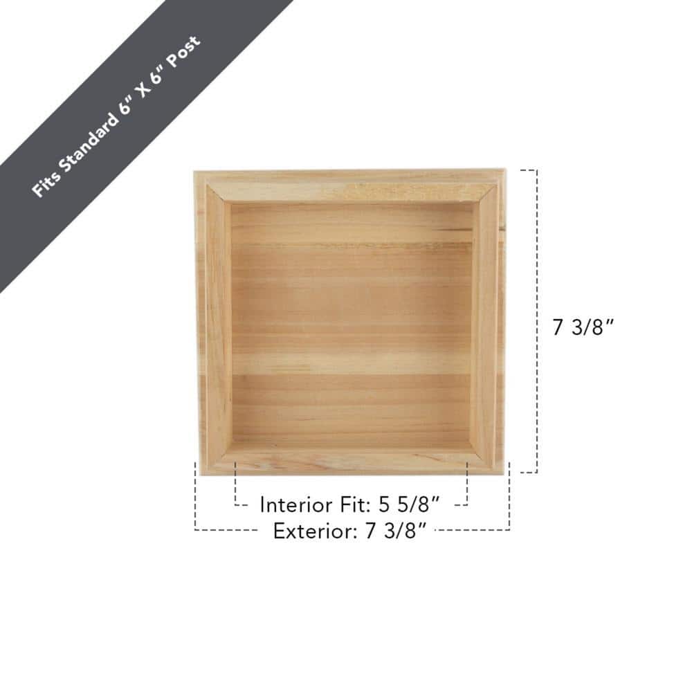 Deckorators 6 in. x 6 in. Newport Copper High Top Cedar Wood Post Cap ...